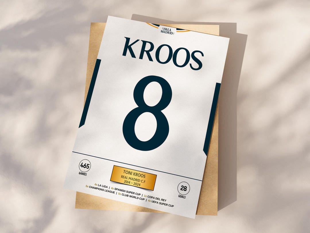 Kroos Poster Print, Football Poster Printable, Instant Download, Kroos ...