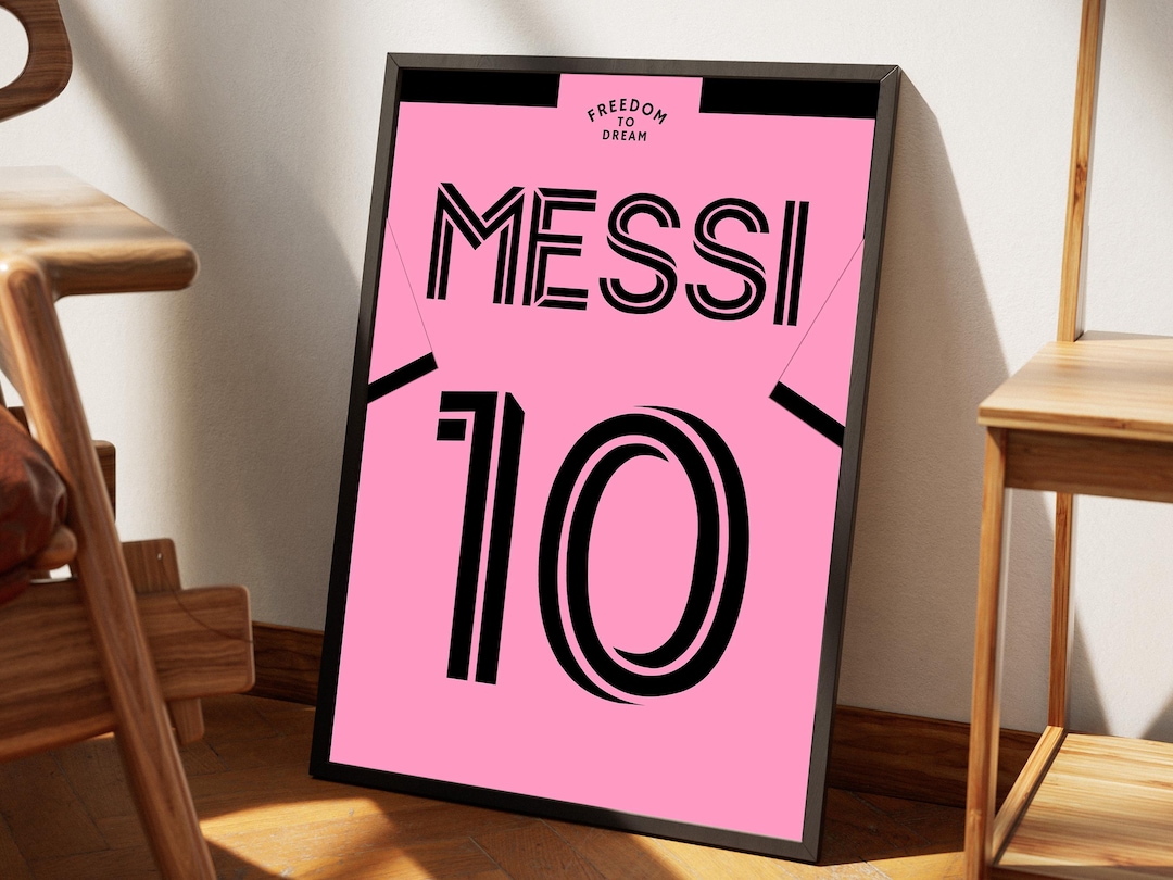 Lionel Messi Poster Jersey Print, Football Poster Printable, Gift for ...