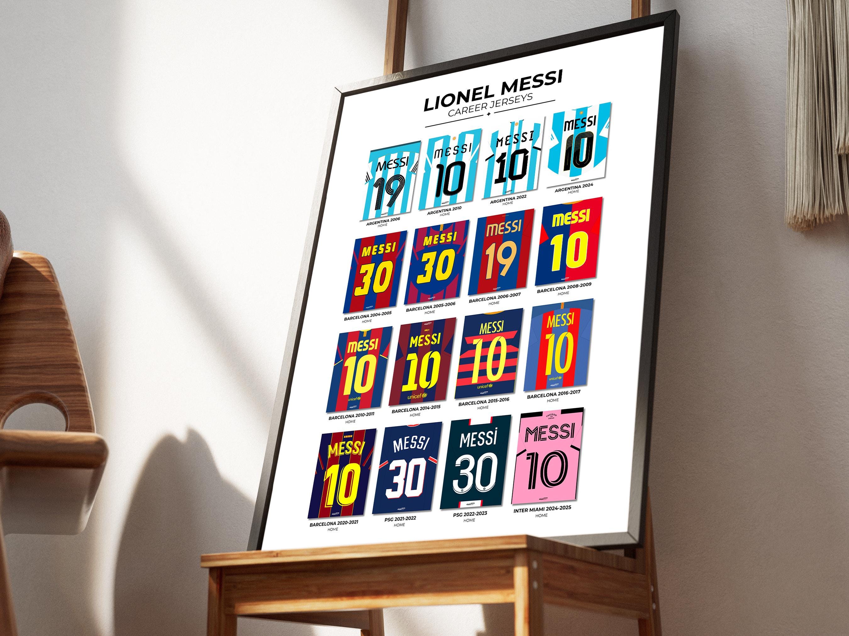 Lionel Messi Poster Jersey Print, Football Poster Printable, Gift for ...