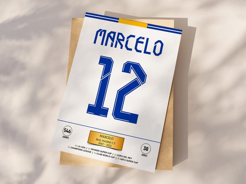 Marcelo Poster Print, Football Poster Printable, Instant Download ...