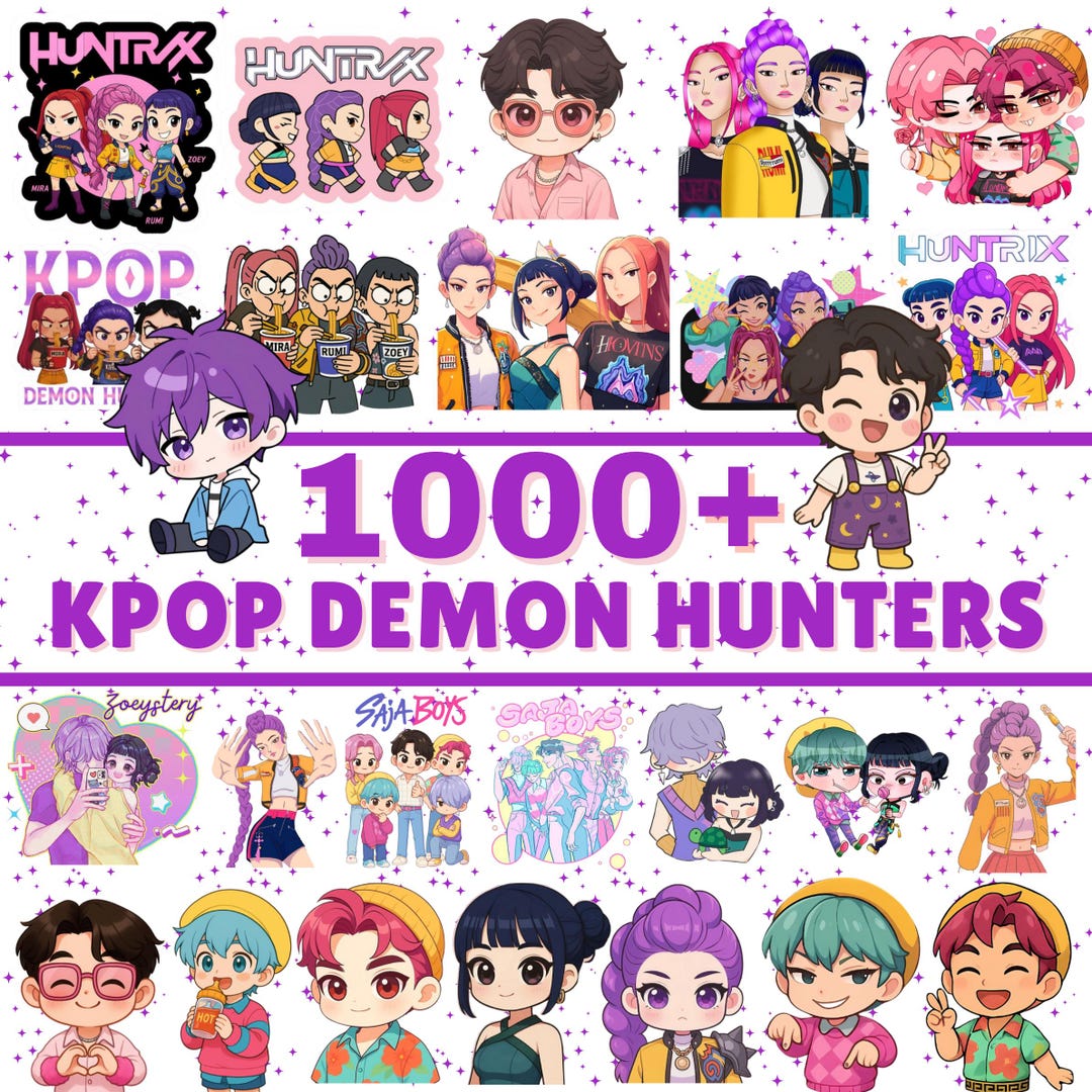 Kpop Png Mega Bundle: 1000+ Huntrix All Characters for Sublimation ...