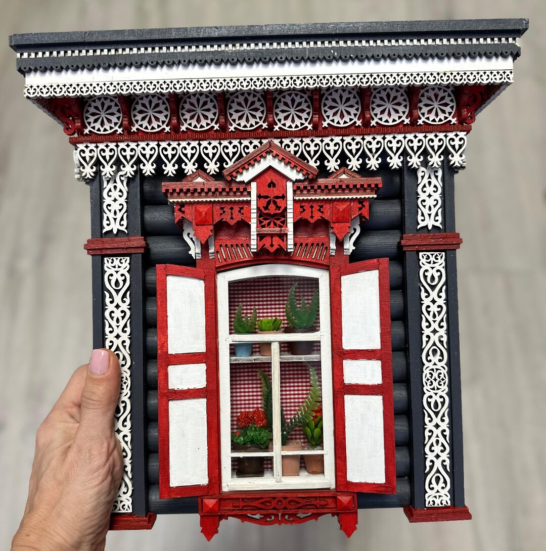 Build and Paint Russian Window Trim"ulan-ude City" Folk Art Frame Kit ...