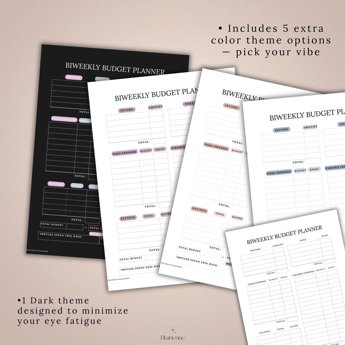 Biweekly Budget Planner Printable Budget Finance Planner Template ...