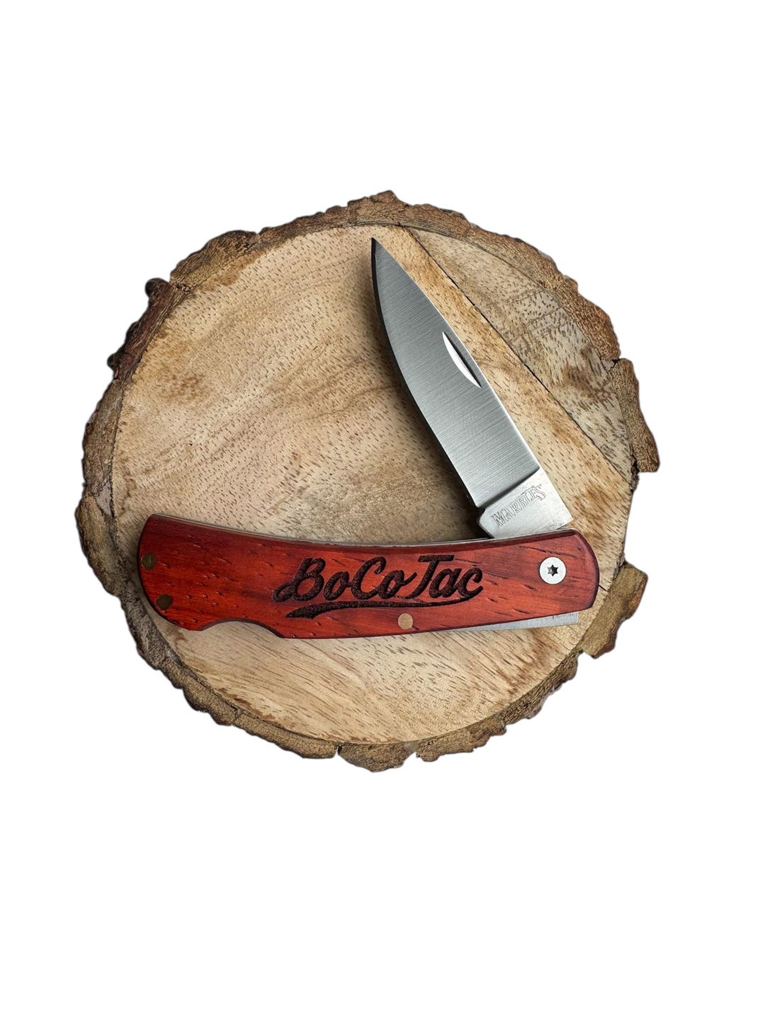 Custom Laser Engraved Wooden Handle Pocket Knife - Personalized Knife ...