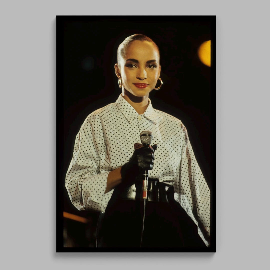 Sade Adu in Polka Dot Outfit, Fashion, Color Photo Print, Smooth ...