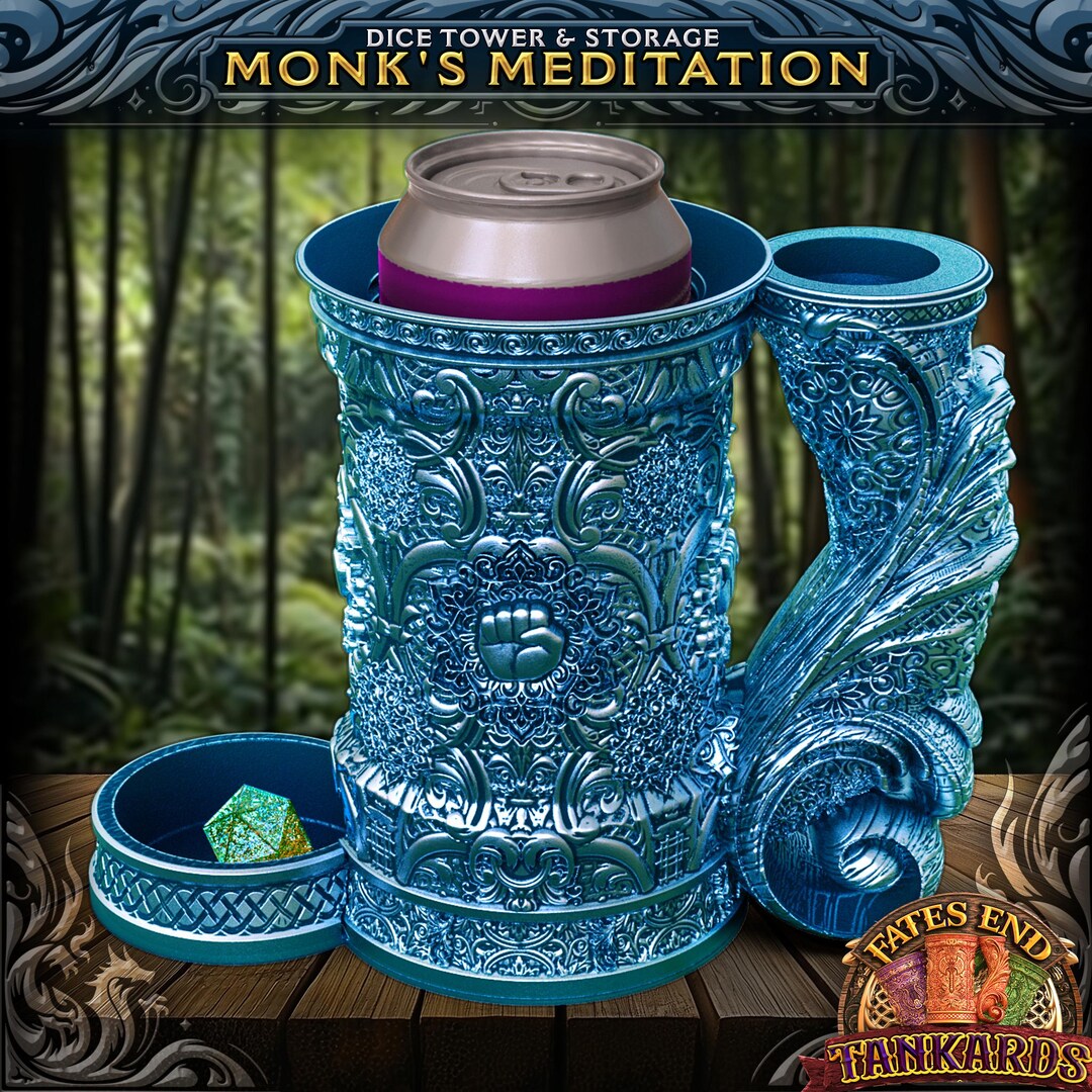 Monk's Meditative Dice Tower Tankard - Balanced Dice Rolling & Drink ...