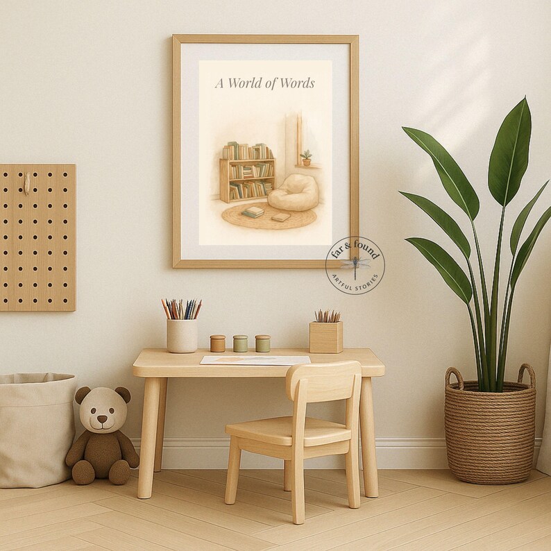 Reading Nook Printable – Montessori Reading Corner Poster – Calm ...