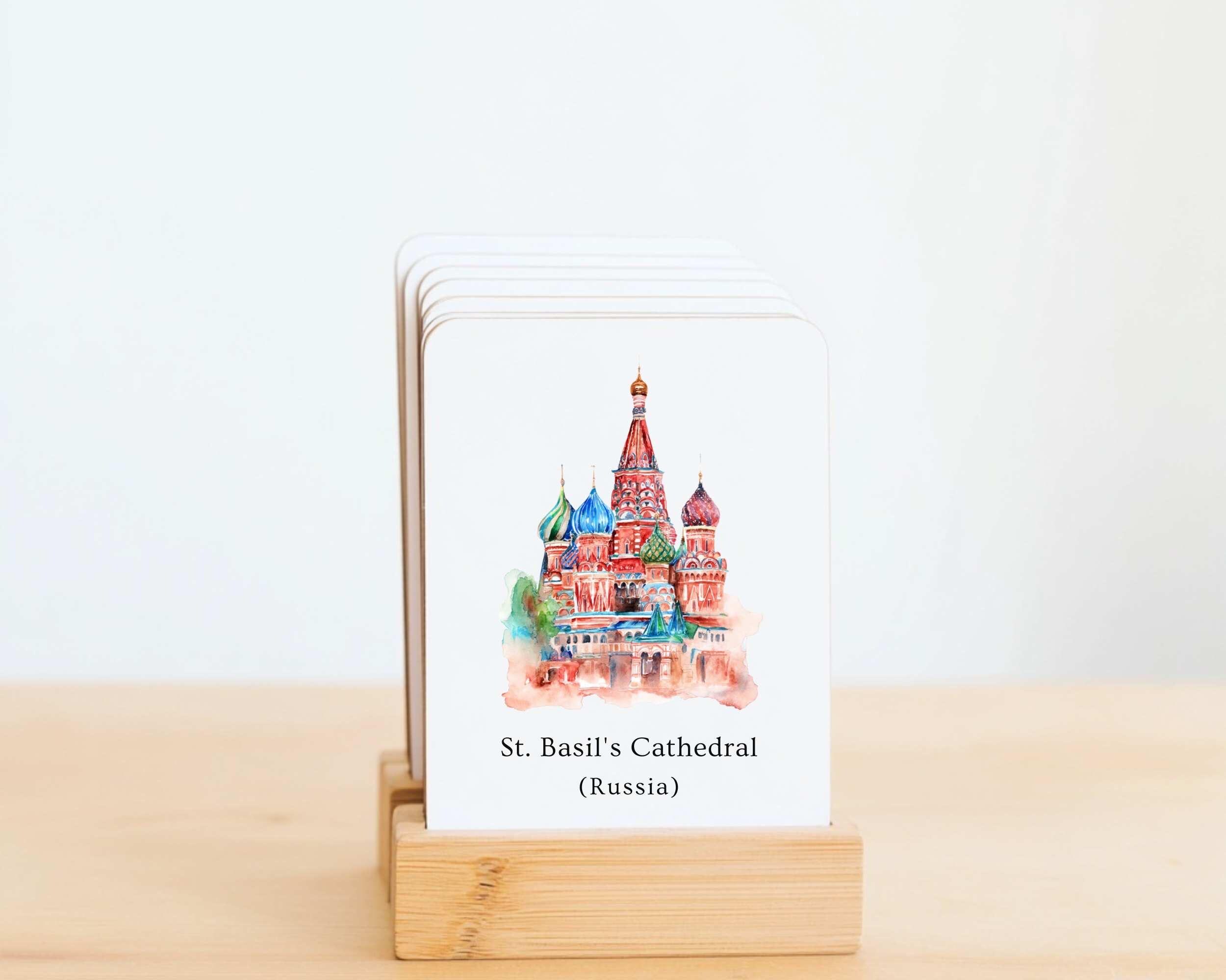 World Landmarks Flashcards – Montessori Printable Geography Cards for ...