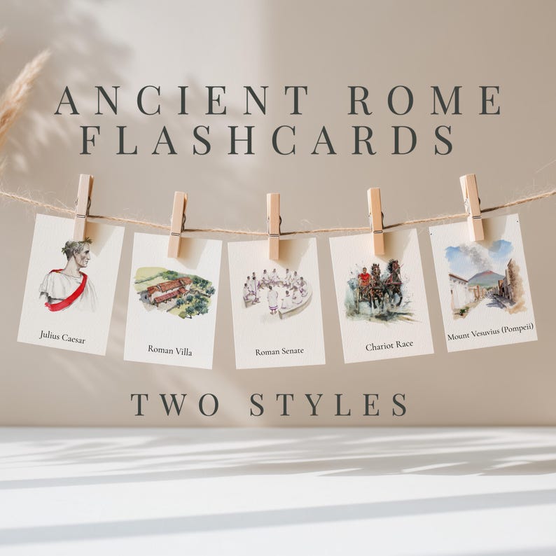 Roman Empire Flashcards for Kids – Printable History Cards With ...