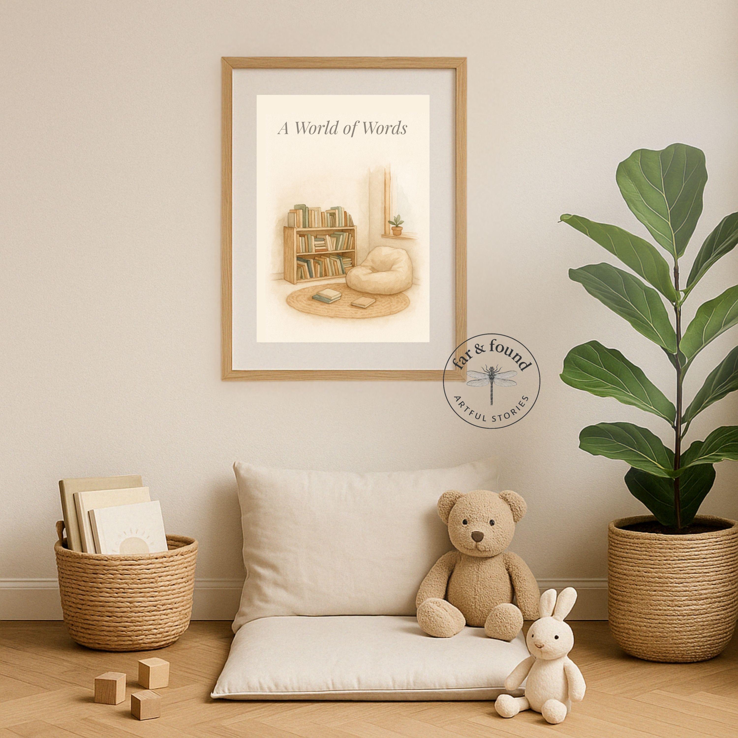 Reading Nook Printable – Montessori Reading Corner Poster – Calm ...
