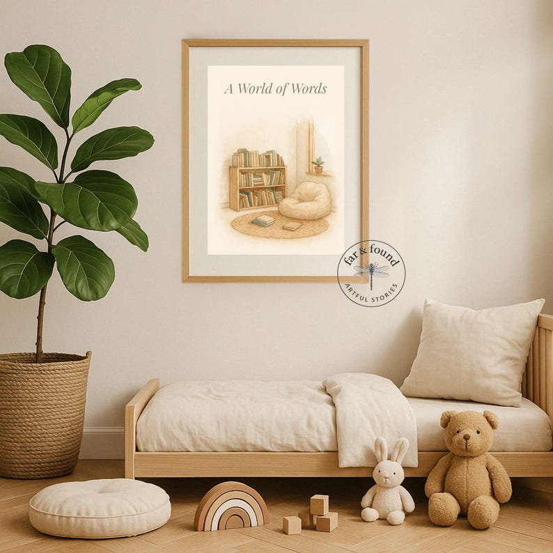 Reading Nook Printable – Montessori Reading Corner Poster – Calm ...