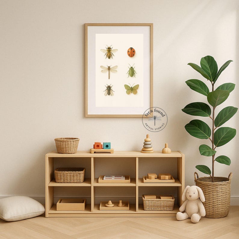 Insect Poster for Kids – Montessori Nature Printable With Bee, Ladybug ...
