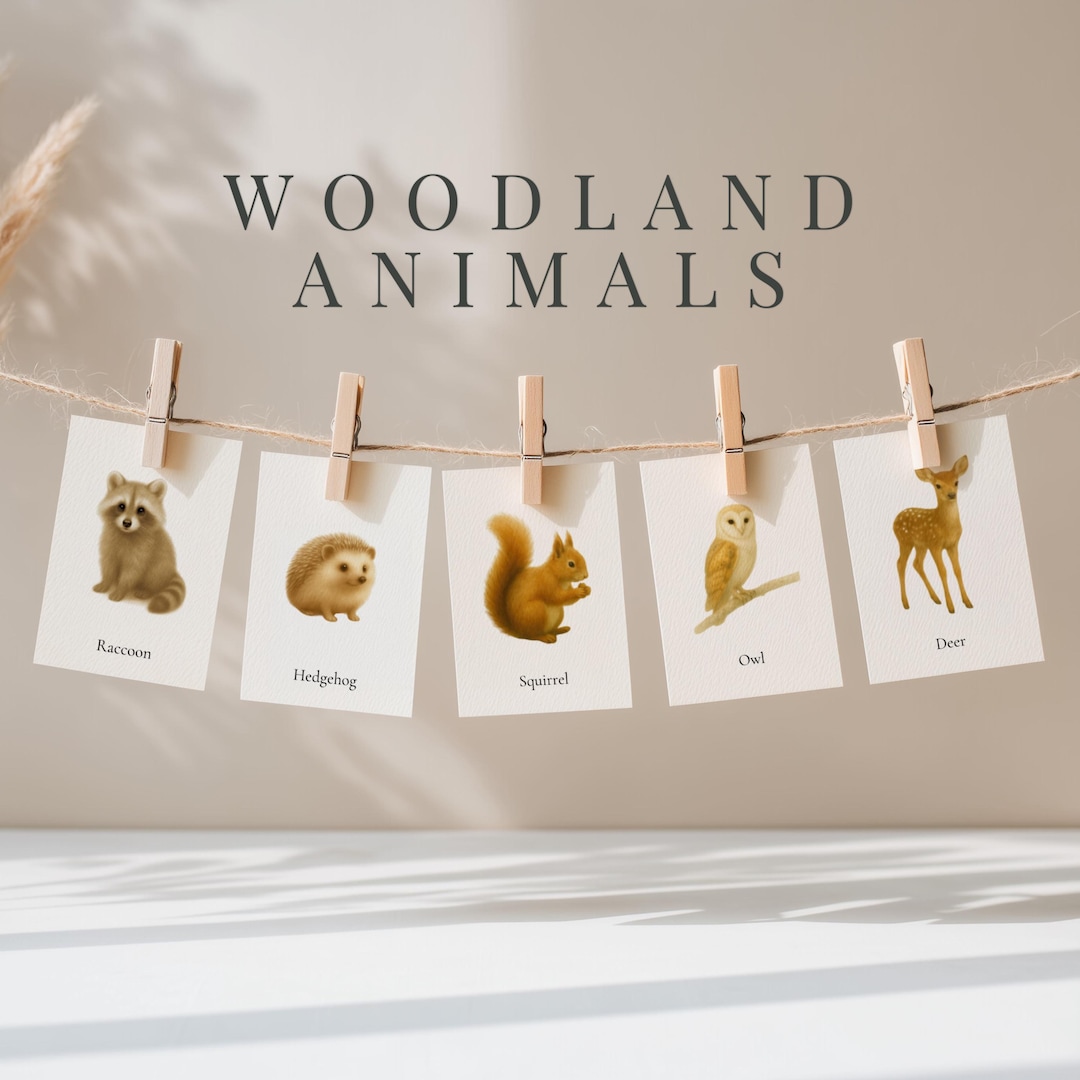 Woodland Animal Flashcards for Kids – Printable Forest Animals Cards ...