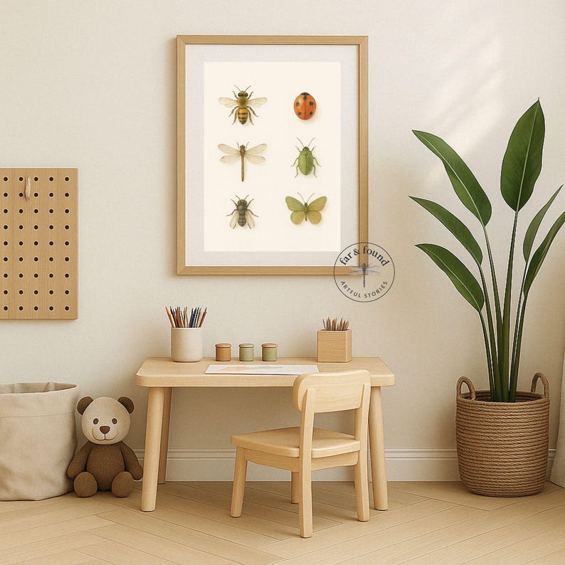 Insect Poster for Kids – Montessori Nature Printable With Bee, Ladybug ...
