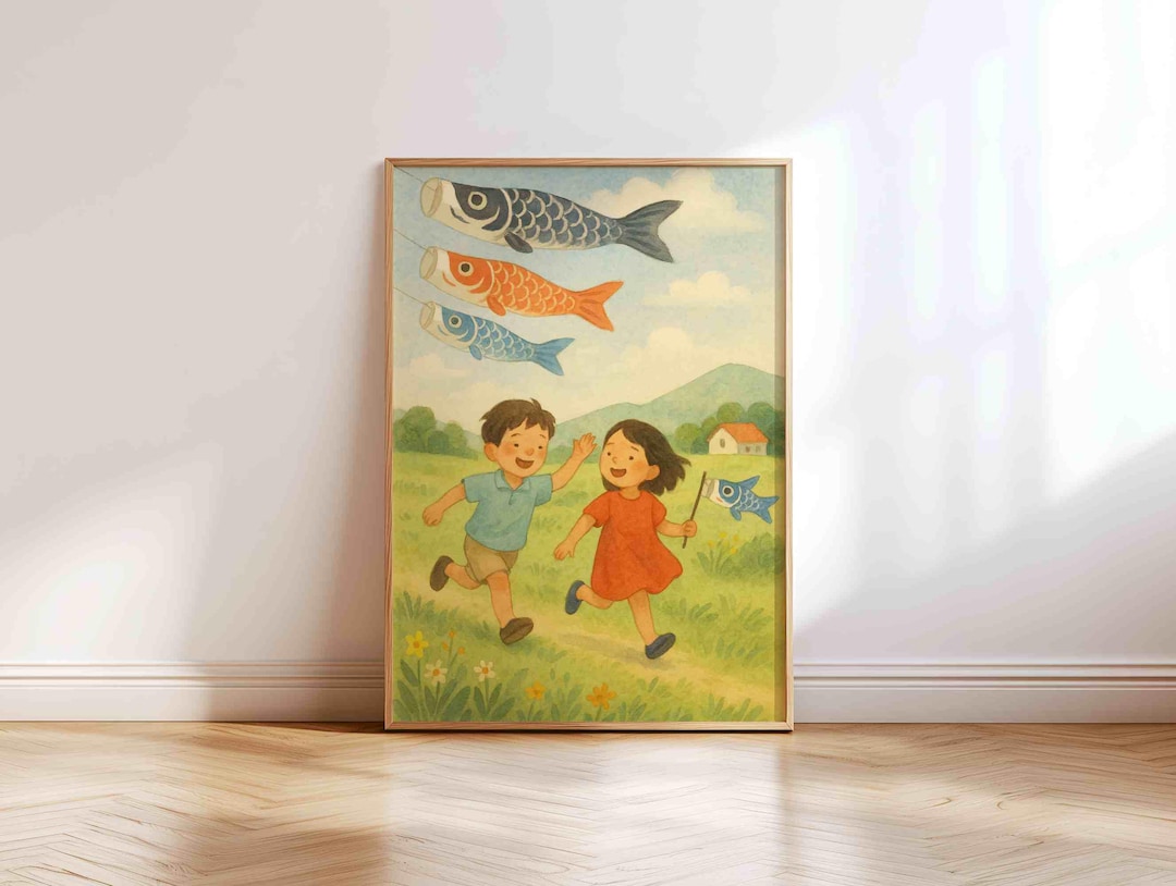 Children’s Day Japan Poster | Kodomo No Hi Wall Art With Koinobori ...