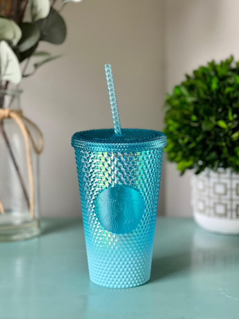 NEW Early Release Starbucks Icey Blue Ombre Studded - Etsy