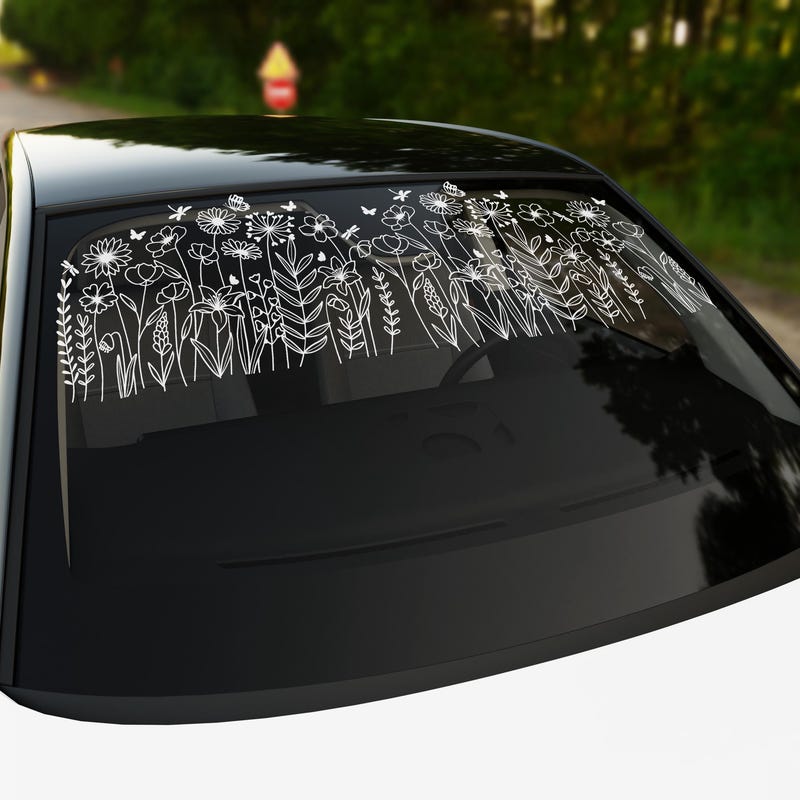 Floral Car Decals - Etsy
