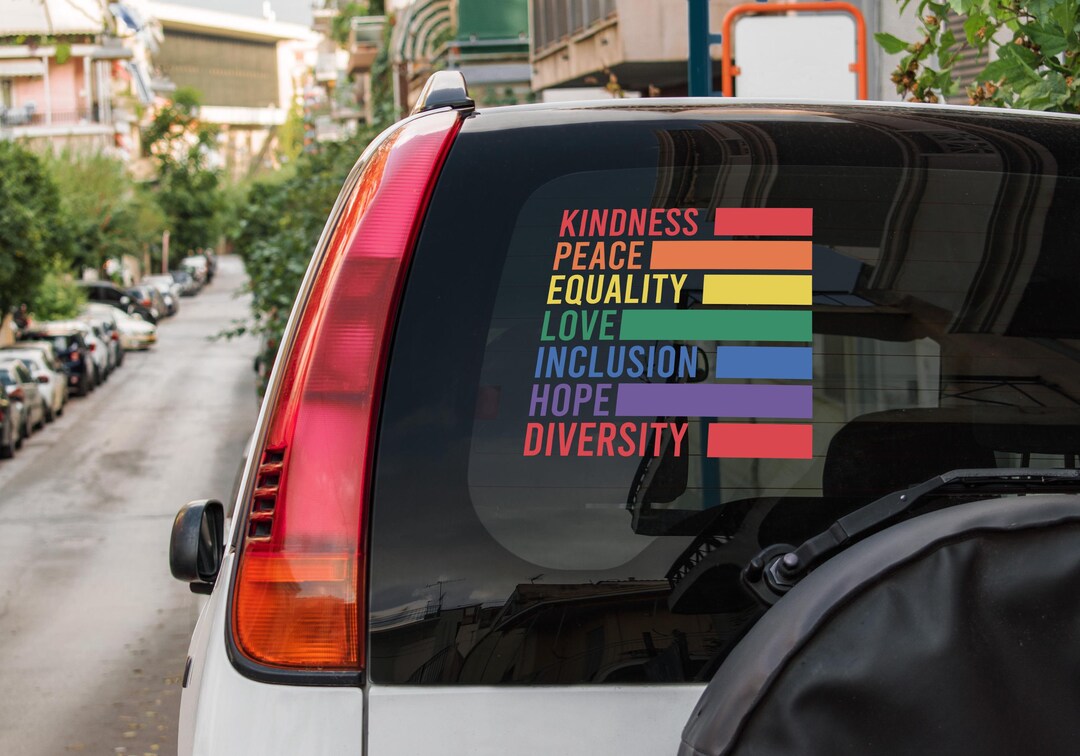 Lgbt Car Decal, Pride UV DTF Sticker, Pride Bumper Sticker, Waterproof ...