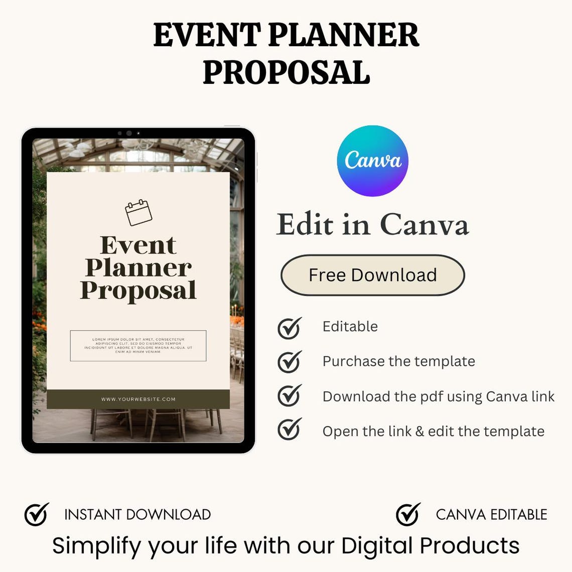 Event Planner Proposal Template, Client Service Proposal, Event ...