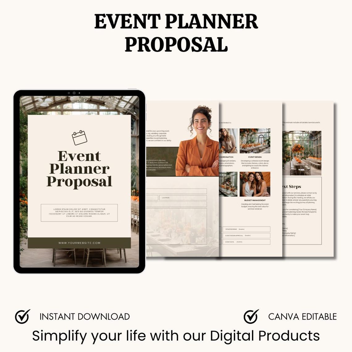 Event Planner Proposal Template, Client Service Proposal, Event ...