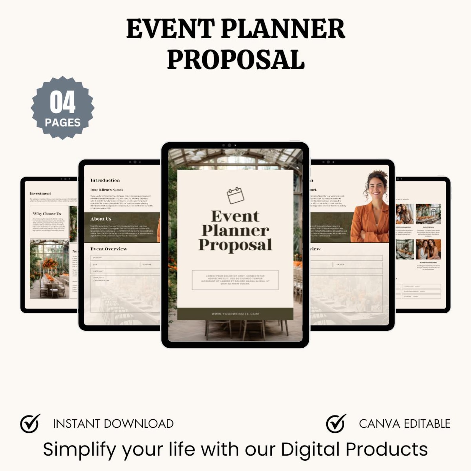 Event Planner Proposal Template, Client Service Proposal, Event ...