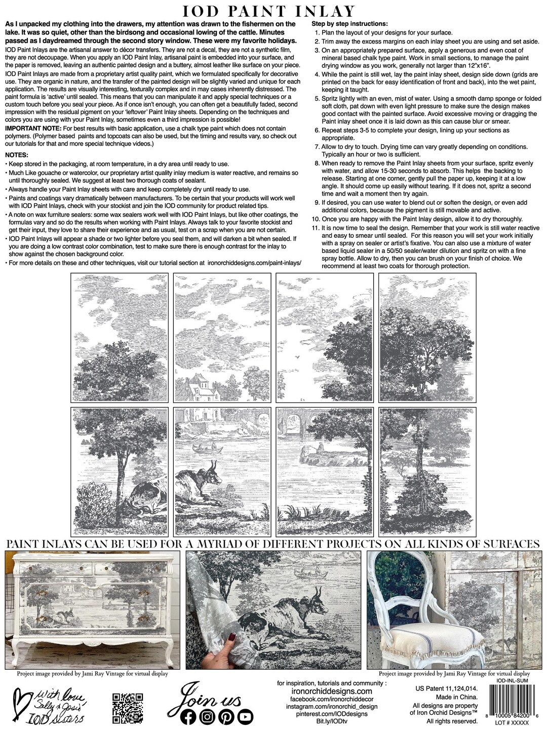 IOD Summer Villa Paint Inlay, Iod Paint Transfer, Iron Orchid Designs ...