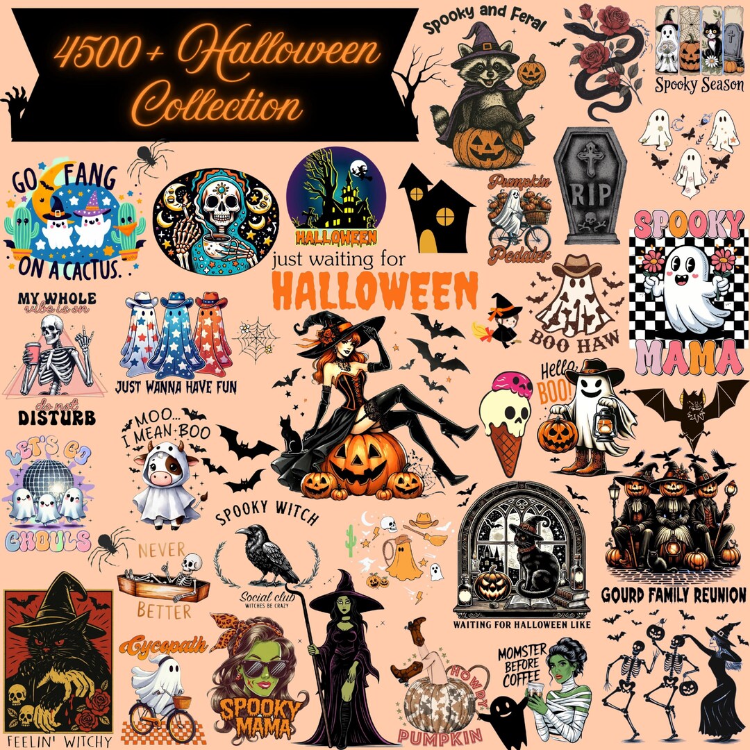 4500+ Halloween Bundle | PNG Halloween MEGA Bundle, Halloween ...