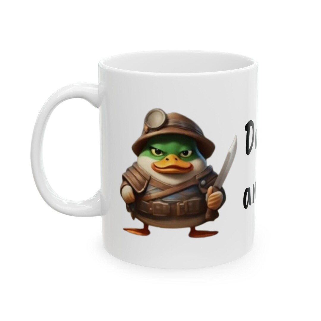 Funny Duck Ceramic Mug - Duck Around & Find Out Coffee Cup, Great Gift ...