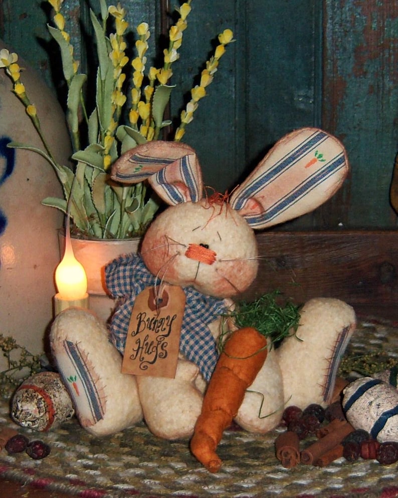 Primitive Patti's Ratties Bunny Rabbit Spring Ornie Doll Paper Pattern ...