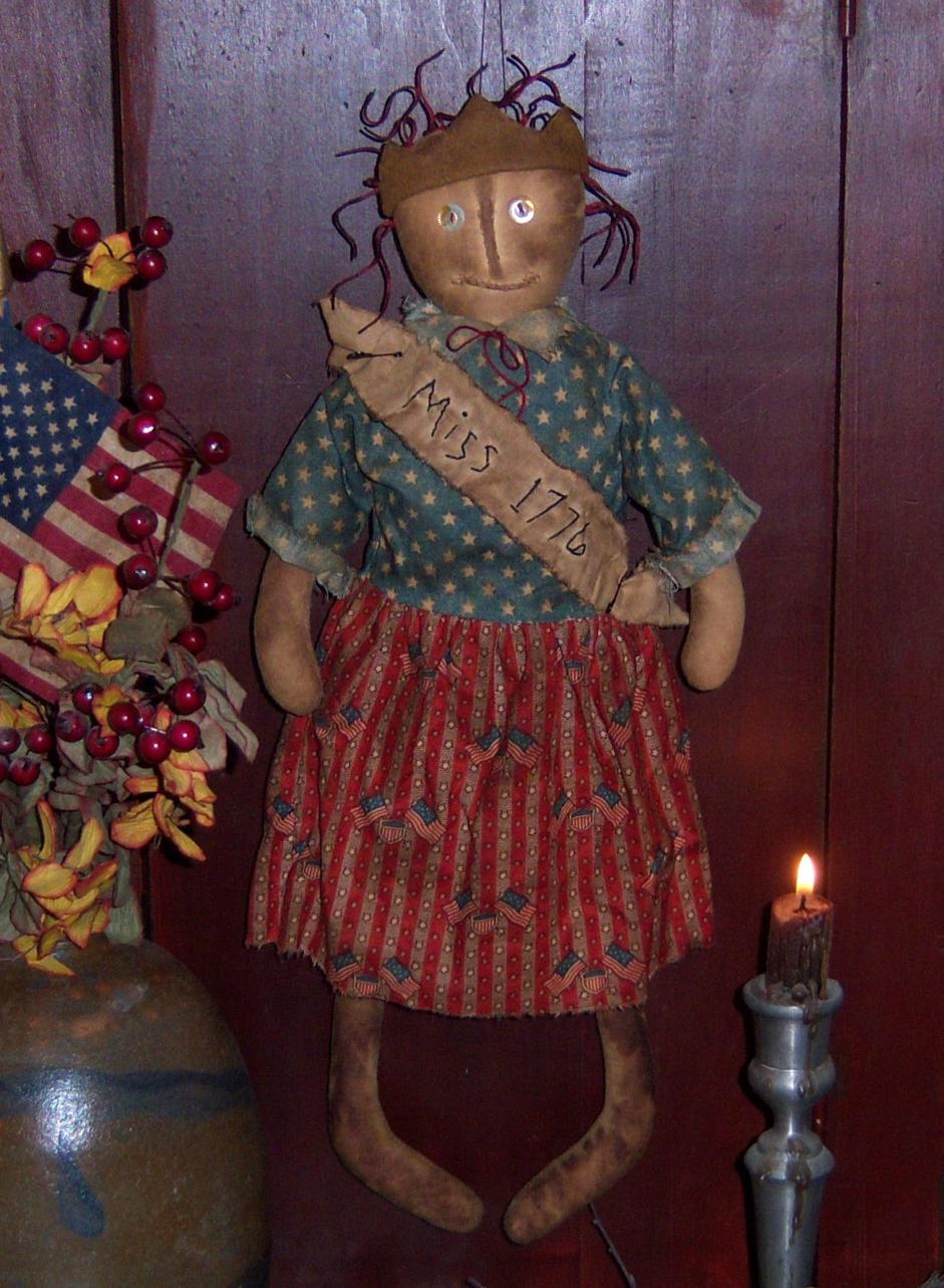 Patti's Ratties Primitive Raggedy Ann Liberty Annie Doll Paper Pattern ...