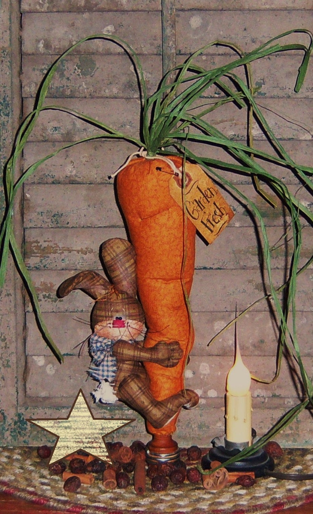 Primitive Bunny Rabbit Carrot Spring Ornie Paper Pattern #286 - Etsy