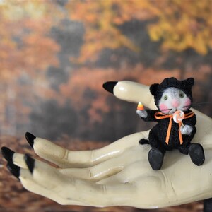 Needle Felted trick or Treat Candy Corn Kitten in Costume ...