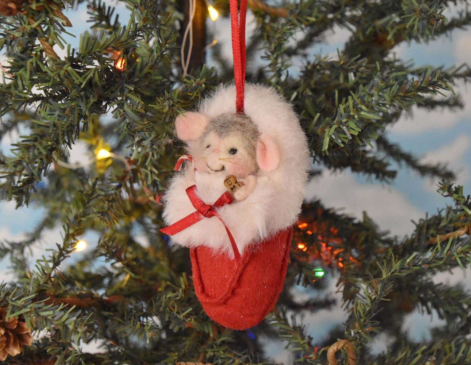 Needle Felted christmas Mouse in A Slipper - Etsy