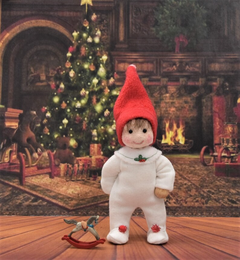 Half-Pint Christmas Boy Elf With Toy Rocking Horse.....Kid | Etsy