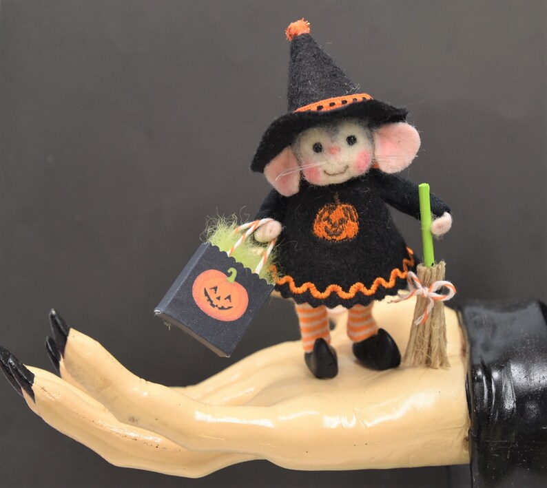 Halloween Witch Mouse Trick-or-treater-needle Felted - Etsy