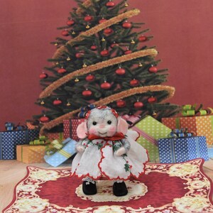 Christmas Day Girl Mouse With Miniature Doll Pram! Needle Felted ...
