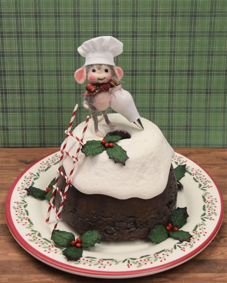 Mini Mice Christmas Cake Baking Scene Vignette Needle | Etsy