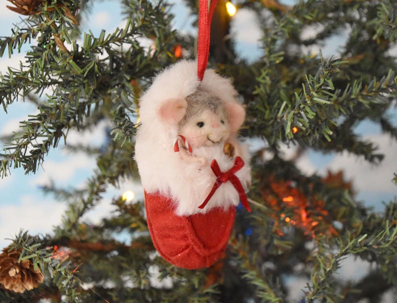 Needle Felted christmas Mouse in A Slipper - Etsy