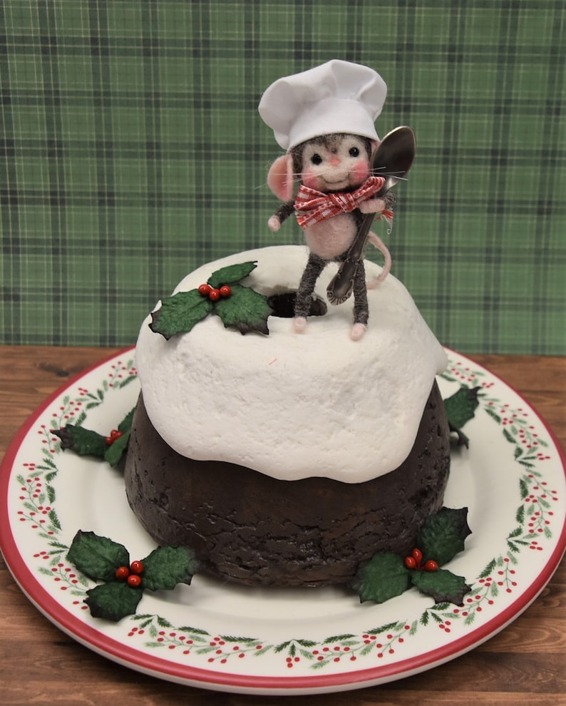 Mini Mice Christmas Cake Baking Scene Vignette Needle | Etsy