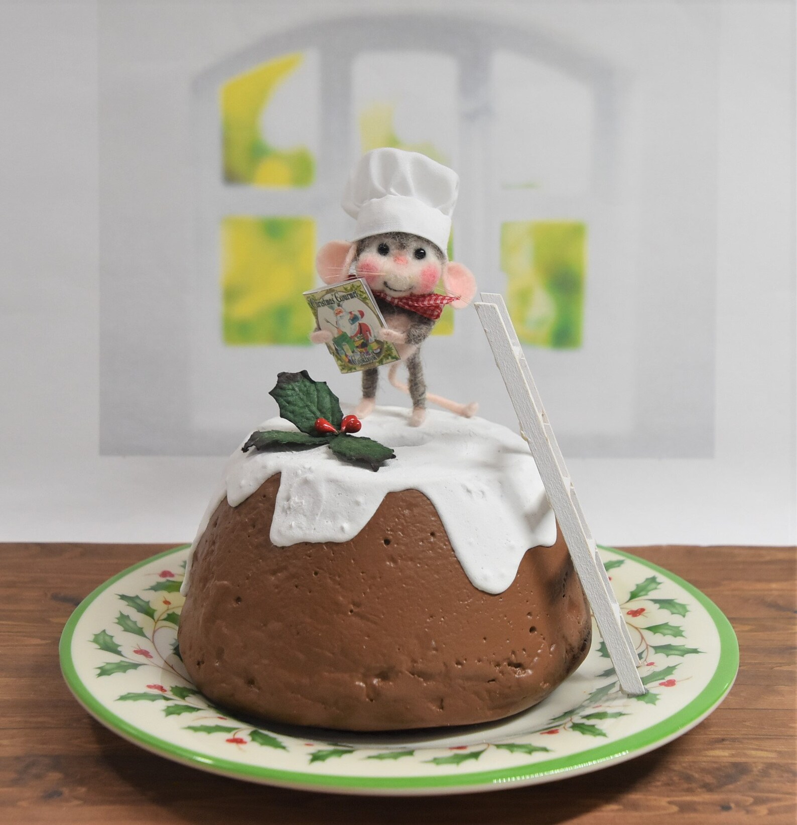 Mini Mice Christmas Cake Baking Scene, Vignette, Needle Felted ...