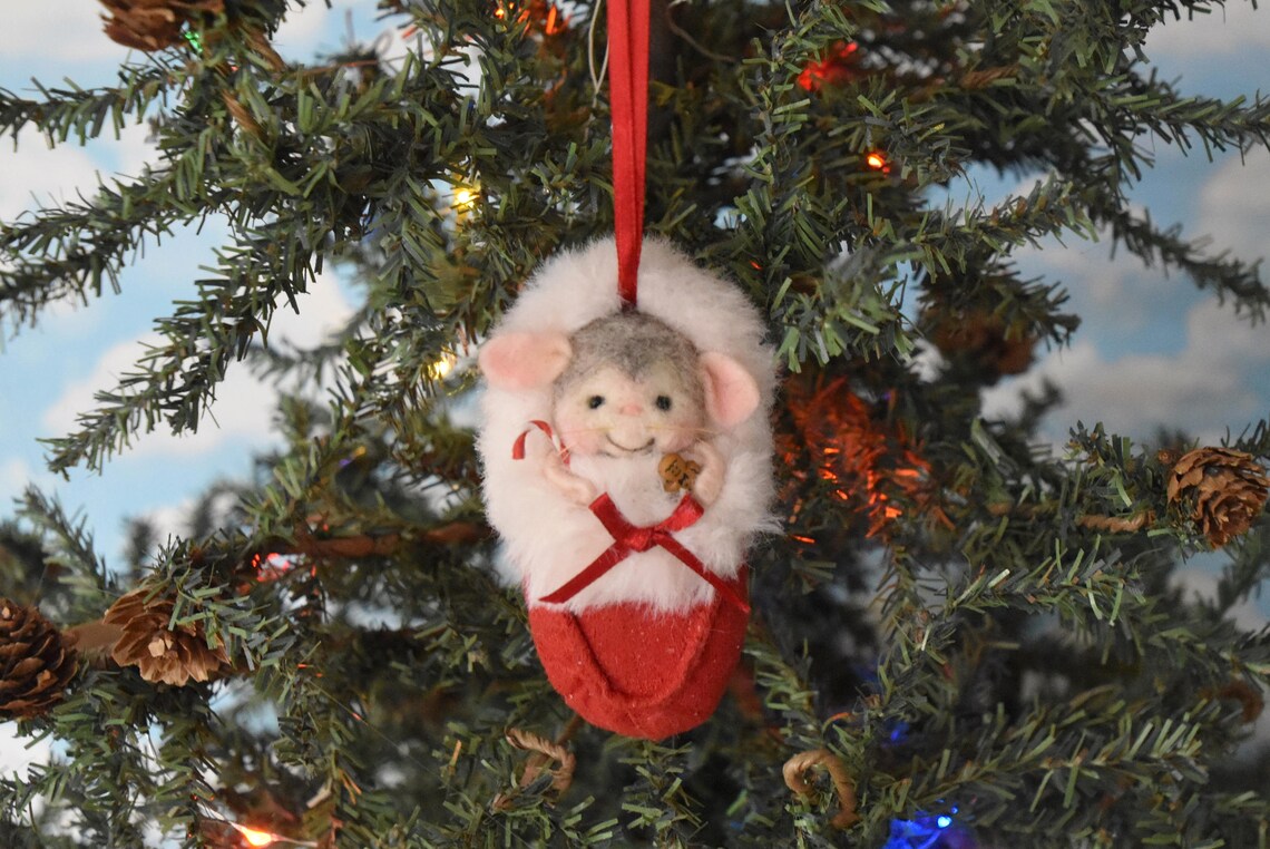 Needle Felted christmas Mouse in A Slipper - Etsy
