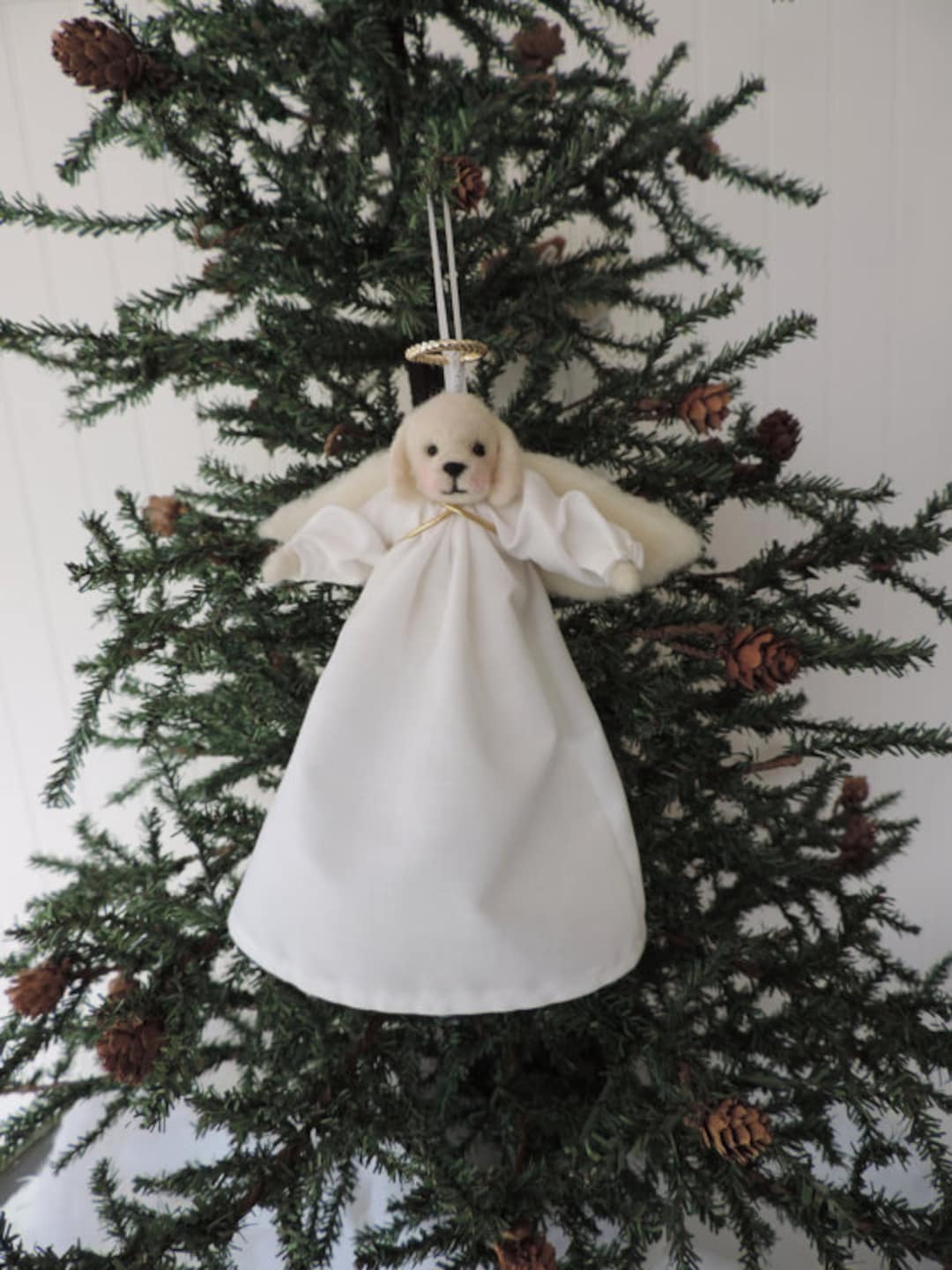 Custom Designed and Handmade Felted Dog Angels - Etsy