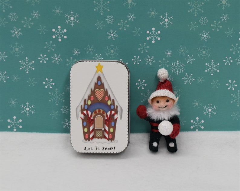 Pocket Christmas Elf Boy rusty in Hinged - Etsy