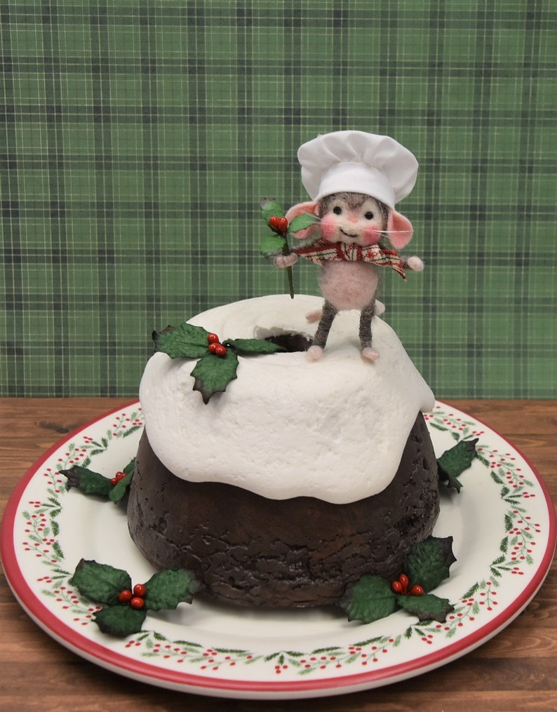 Mini Mice Christmas Cake Baking Scene Vignette Needle | Etsy