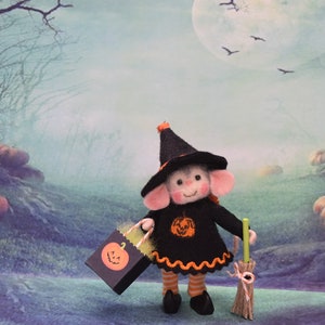 Halloween Witch Mouse Trick-or-treater-needle Felted! - Etsy