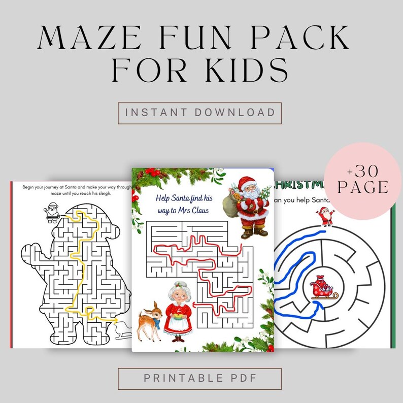 Printable Maze Activity Pack for Kids | 30+ Fun Puzzles | Summer ...