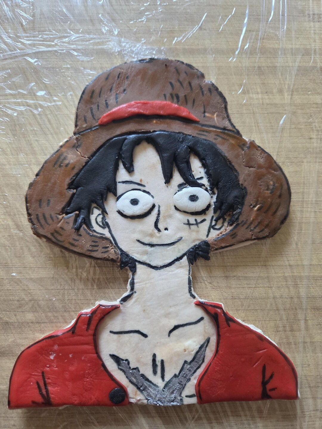 Luffy One Piece Made of Fondant / Cake Topper - Etsy