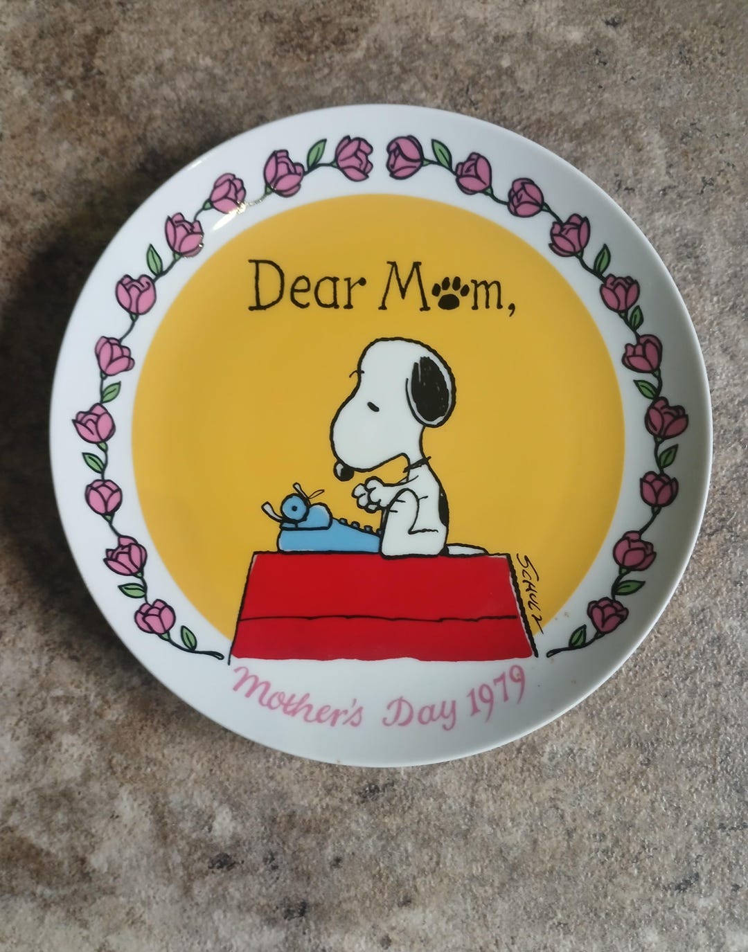 Mother's Day 1979 Snoopy Collectable Plate - Etsy