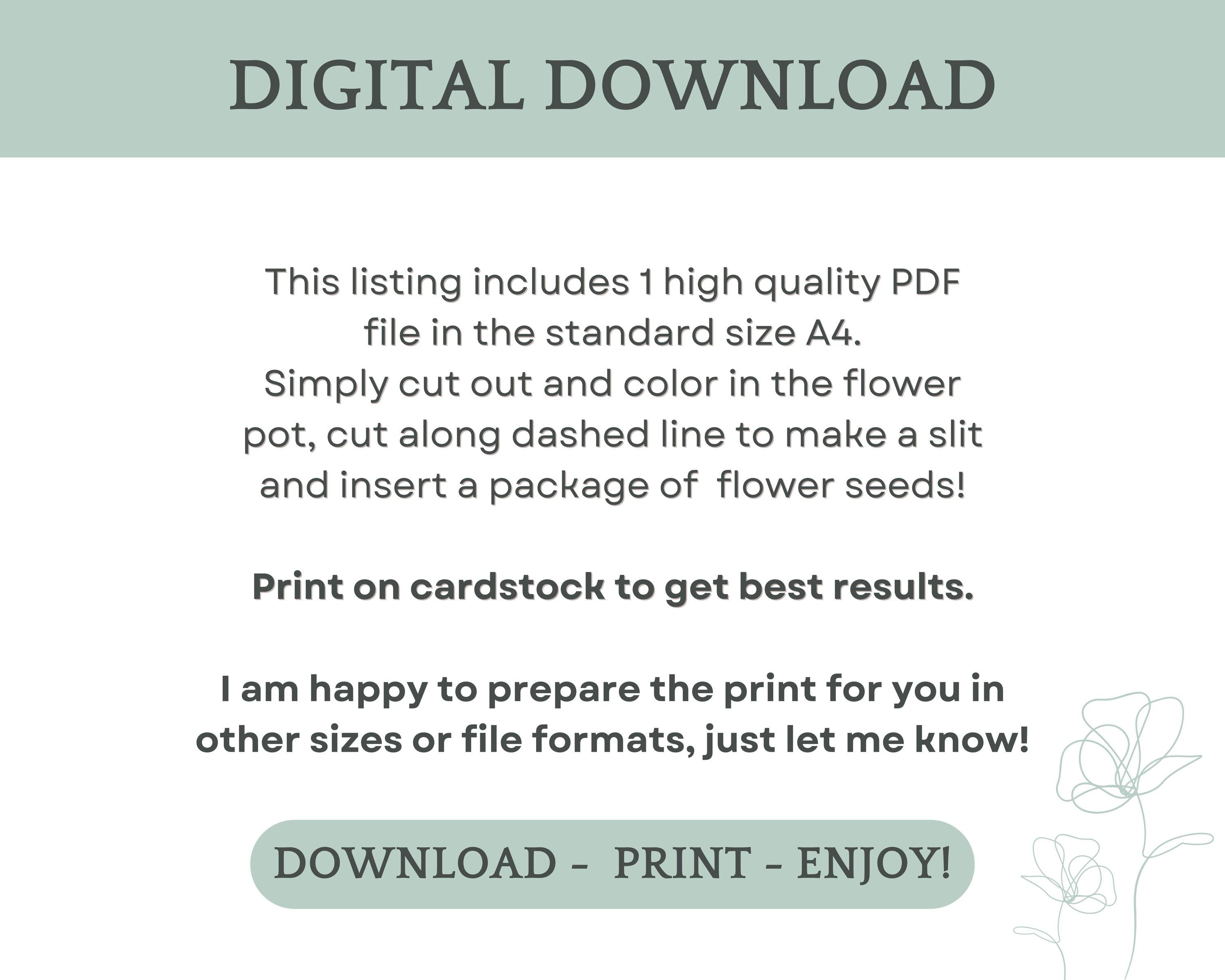 Printable Mothers Day Craft, DIY Kids Project for Mom Grandma, DIY Gift ...