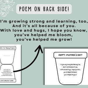 Printable Mothers Day Craft, DIY Kids Project for Mom Grandma, DIY Gift ...